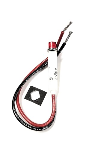 Philmore LED Indicator Light, 12-14V, Red, 6-Inch Wire Leads, 0.312-In ...