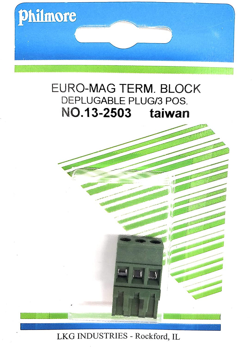 Vertical Female Euro Mag Terminal Block (3 Position) : 13-2503 ...